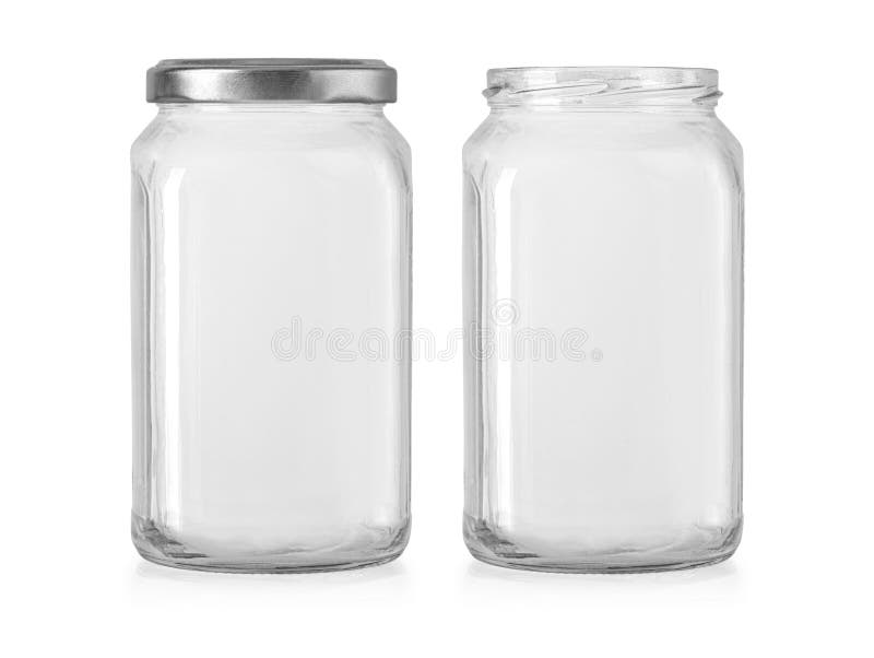 Empty glass jar stock image. Image of clear, blank, white - 342368417