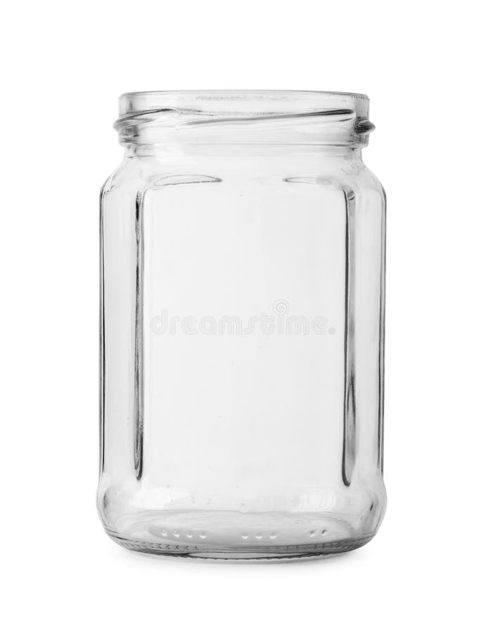 Empty glass jar isolated stock photo. Image of background - 192188136
