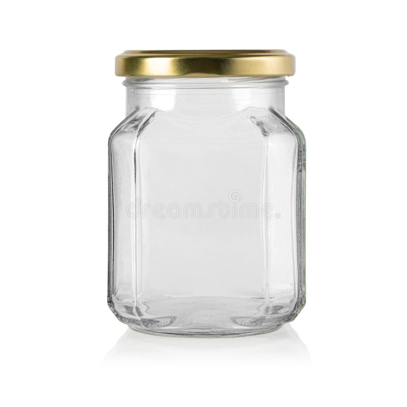 Empty glass jar isolated stock photo. Image of isolated - 235155416