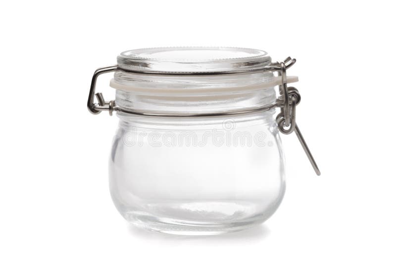 Empty Glass Jar Isolated on White - Image Stock Photo - Image of foods ...