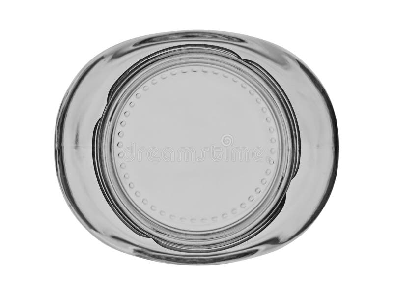 Empty Glass Jar, Top View. Isolated on a White Background Stock Photo ...