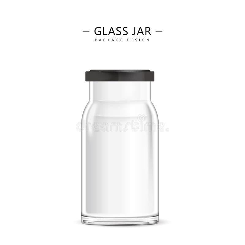 Empty glass jar template stock vector. Illustration of canister - 308620573