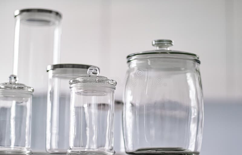 Empty Glass Jars for Food Pantry Storage Stock Photo - Image of blank ...
