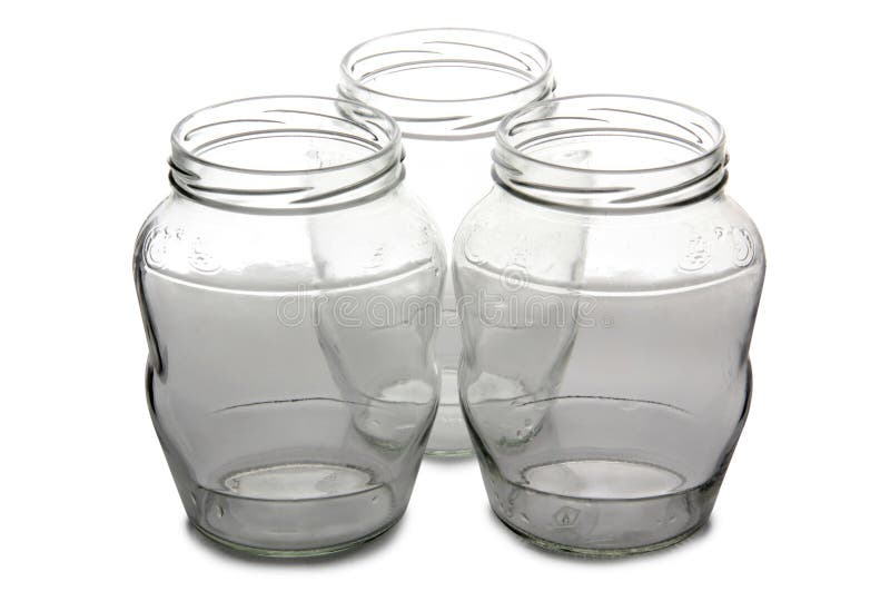 Empty glass jars two stock photo. Image of bottle, utensil - 90063470