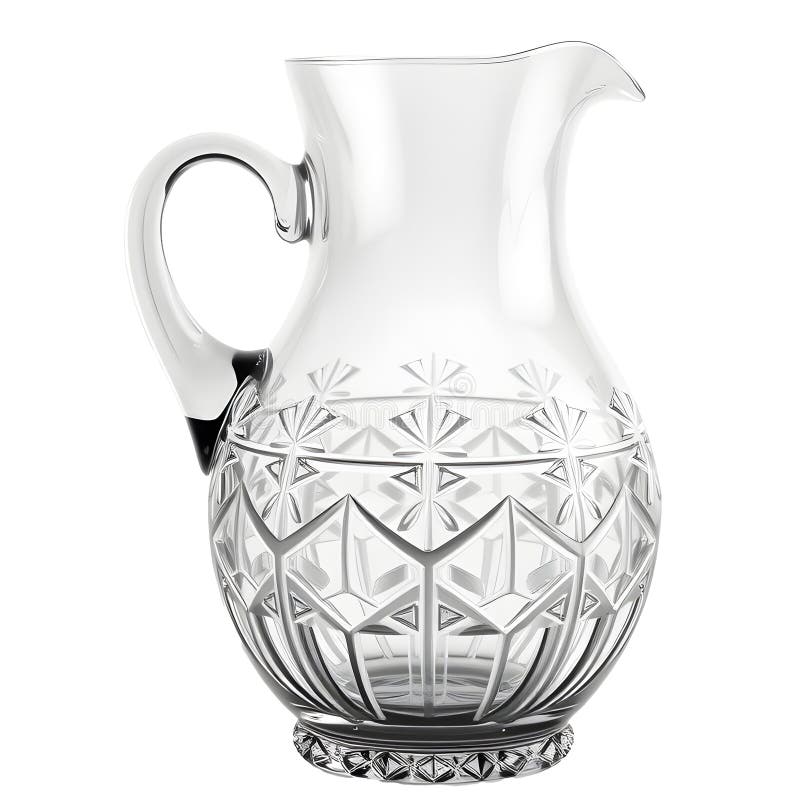 Empty Glass Jug Isolated on Transparent Background 3d Render Image ...