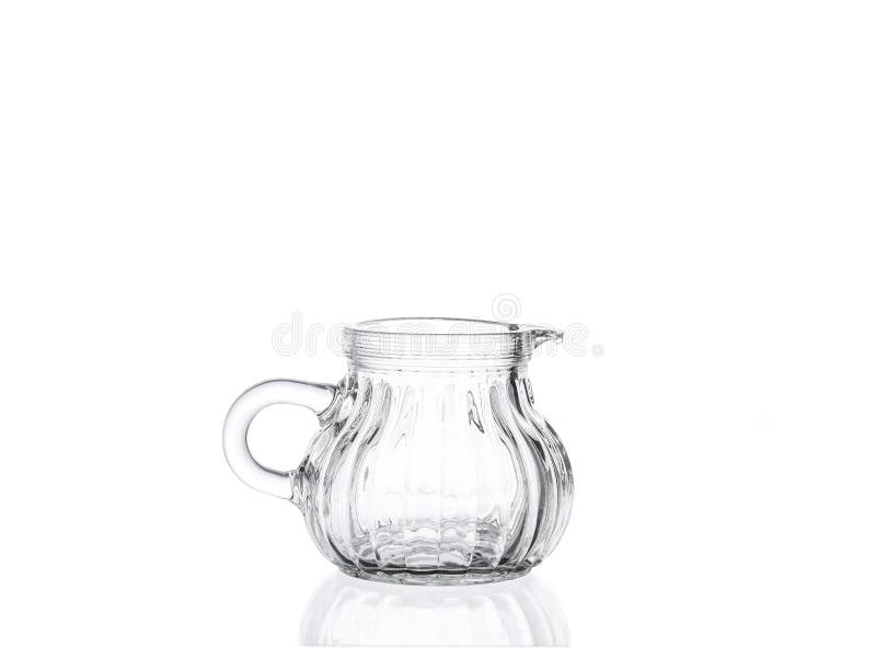 Empty Glass Jug Isolated on White Background Stock Image - Image of ...