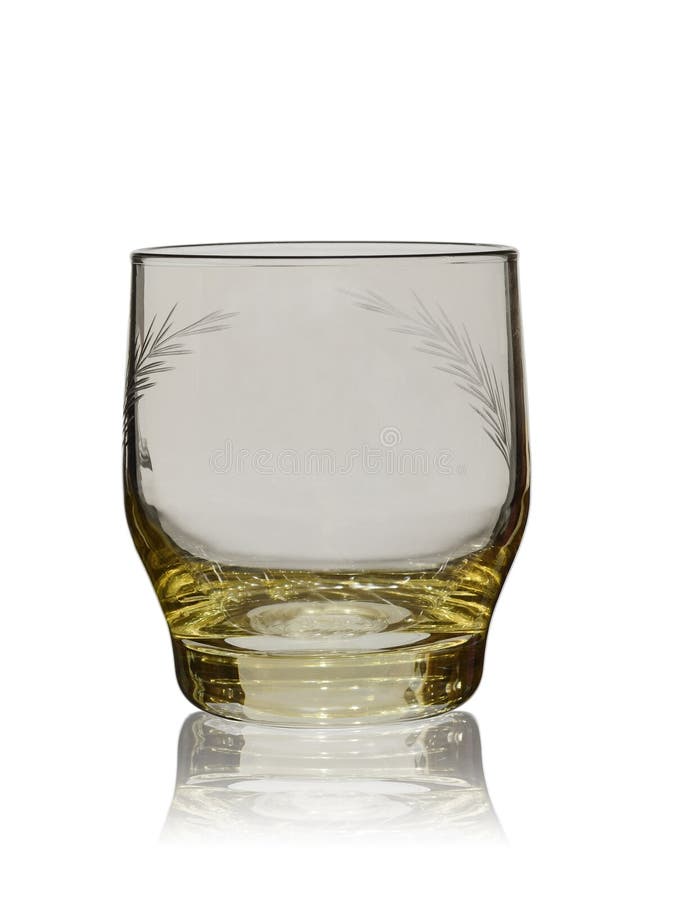 Empty Glass with a Pattern, for Strong Alcohol or Cocktails, Isolated ...