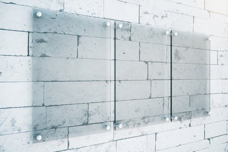 Empty glass plates side stock illustration. Illustration of gallery ...