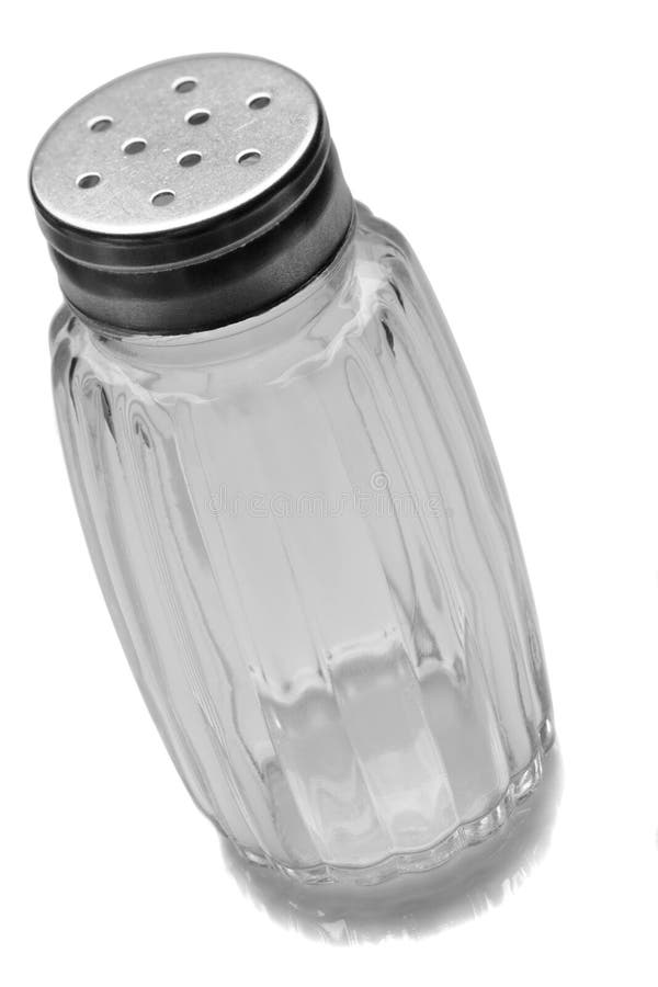 Empty glass salt shacker stock image. Image of cooking - 49075665