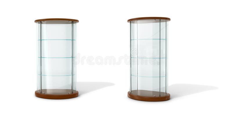 Glass Showcase Cube Bottom View Stock Vector - Illustration of ...