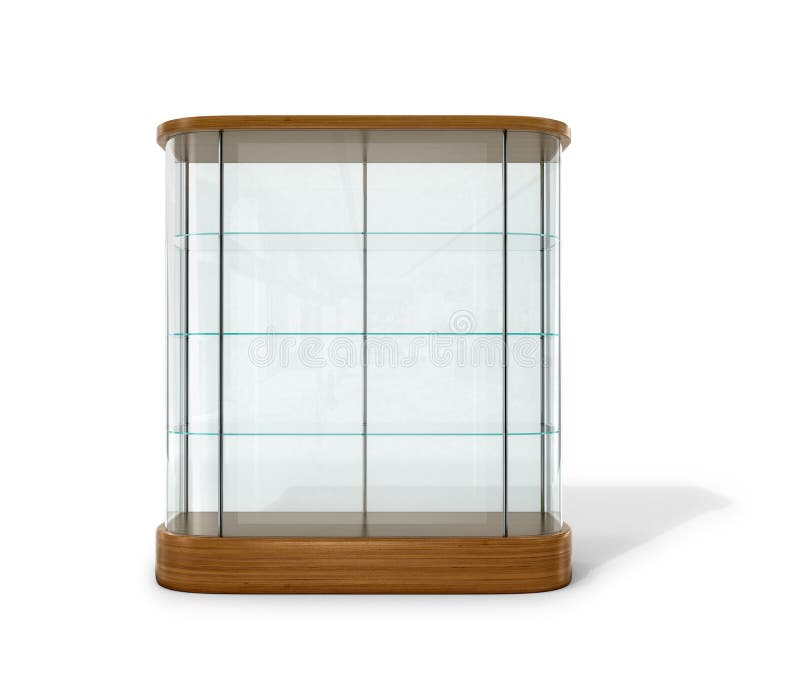 Glass Showcase Cube Bottom View Stock Vector - Illustration of ...