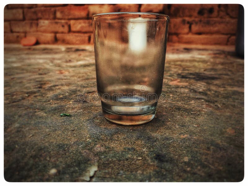 Empty Glass of tea stock photo. Image of ground, dark - 172358380