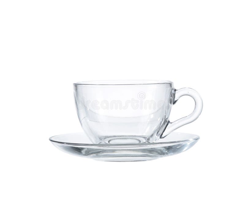 Empty glass tea cup. stock image. Image of path, water - 123205153
