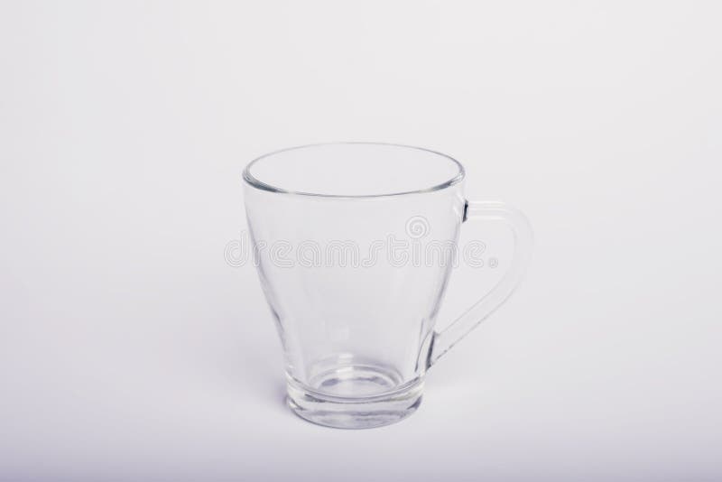 Empty Glass Tea Cup. Isolated on White Background Stock Photo - Image ...