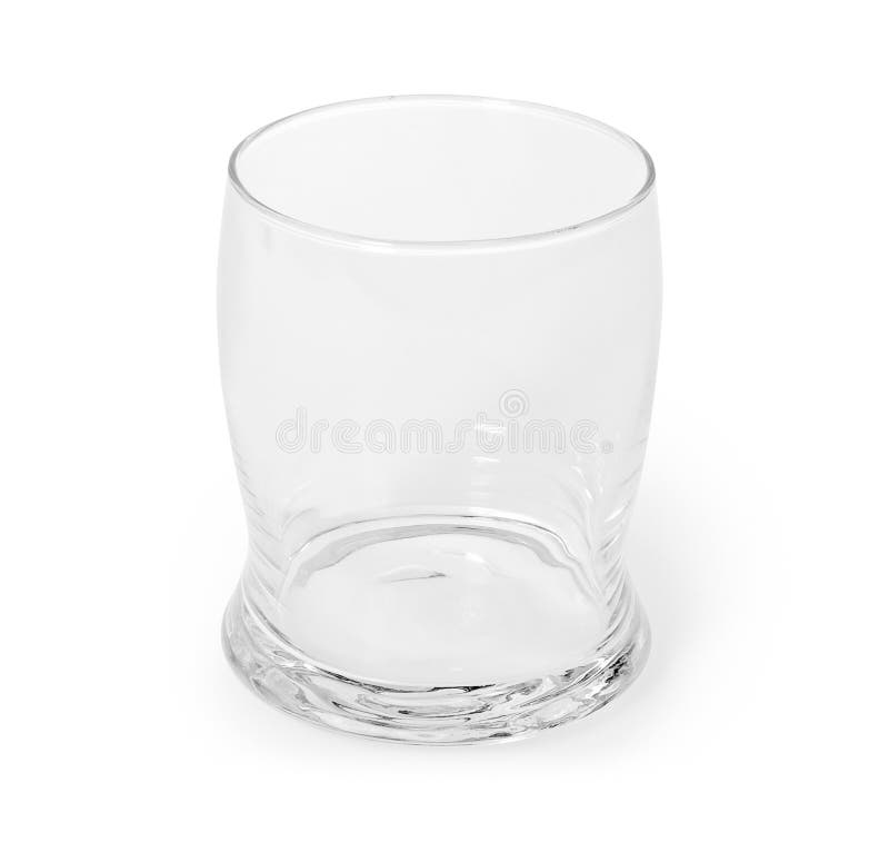 Empty Glass, Transparent, on a White Background Stock Photo - Image of ...