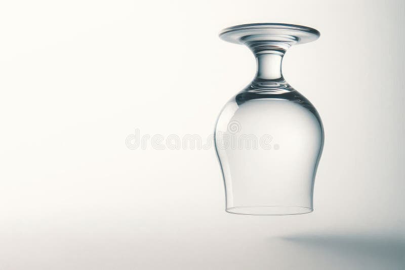 An Empty Glass Upside Down. Space for Text. Stock Image - Image of ...