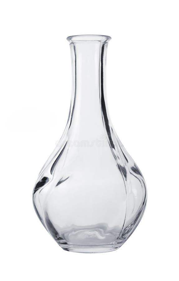 Empty Glass Vase Isolated on White Stock Image - Image of flower ...