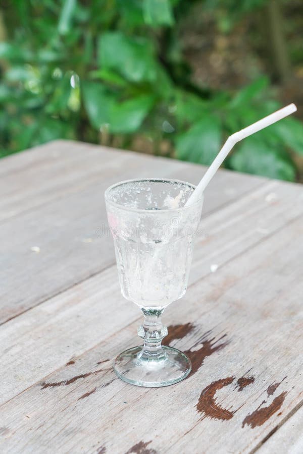 Empty glass on wood stock image. Image of plate, single - 94373301