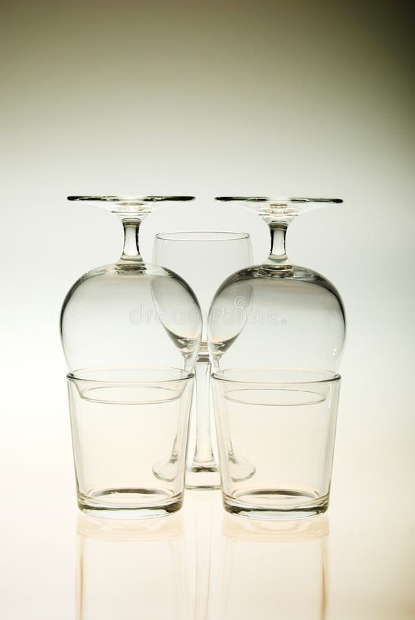 Empty glasses stock photo. Image of refraction, surface - 12839498