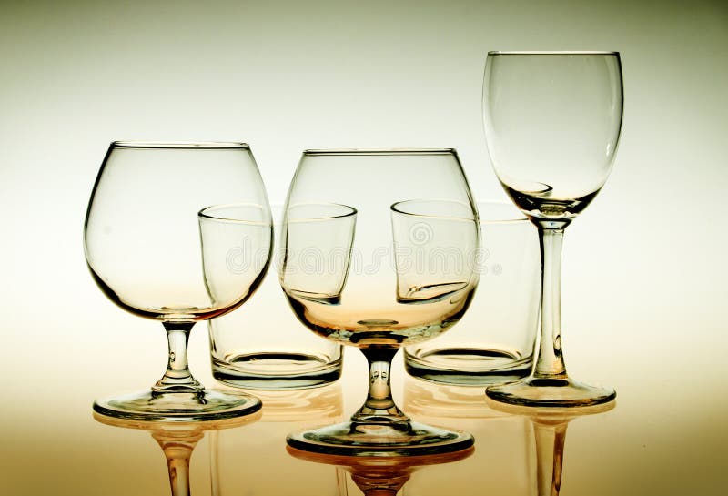 Empty glasses stock photo. Image of purity, glass, empty - 12839724