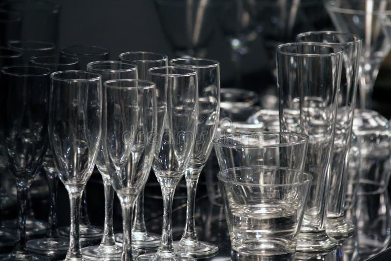 Empty glasses stock image. Image of glass, beverage, juice - 1368367