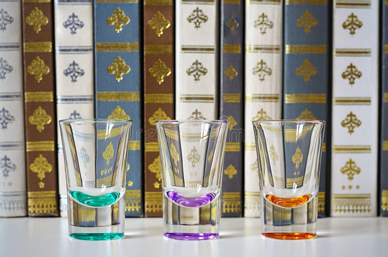 Empty shots in bar stock image. Image of shots, glass - 3330177