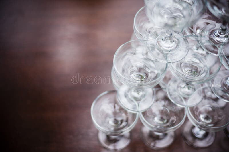 Empty glasses stock image. Image of food, glasses, champaign - 43341603