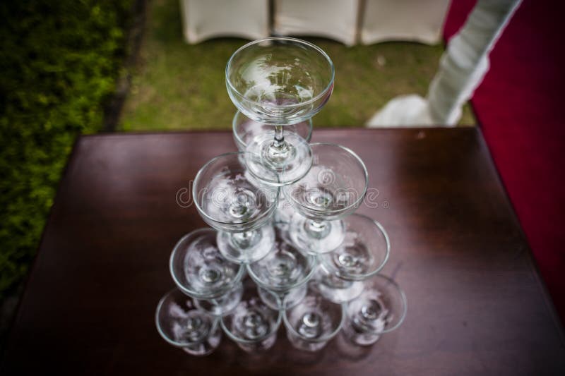 Empty glasses stock image. Image of layers, beverages - 43342149