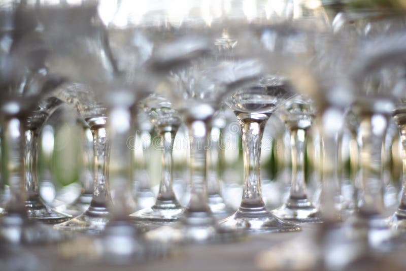 Empty glasses on table stock image. Image of meal, banquet - 5079745