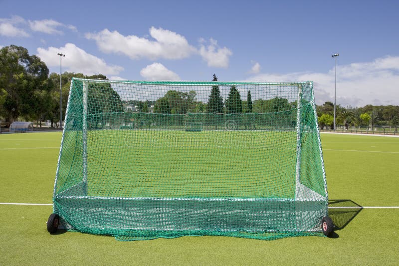 Empty goal back view stock image. Image of landscape - 13594239