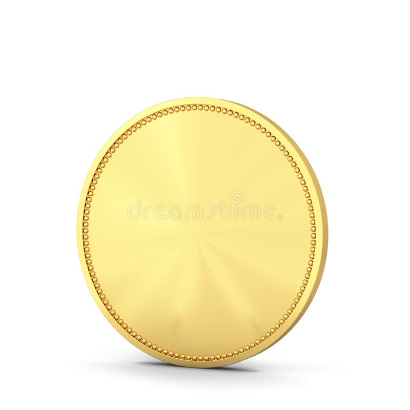 Empty golden coin stock illustration. Illustration of exchange - 191922230