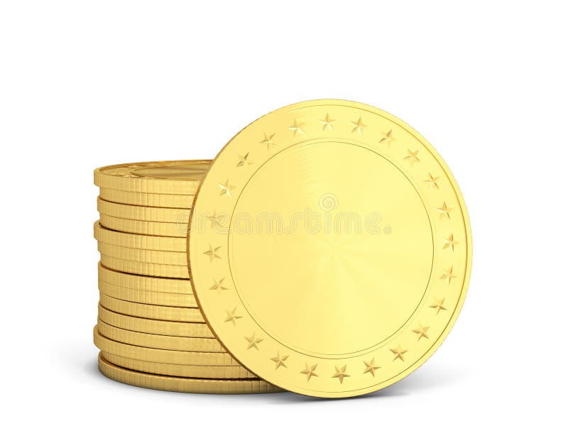 Empty golden coin stock illustration. Illustration of exchange - 191922230