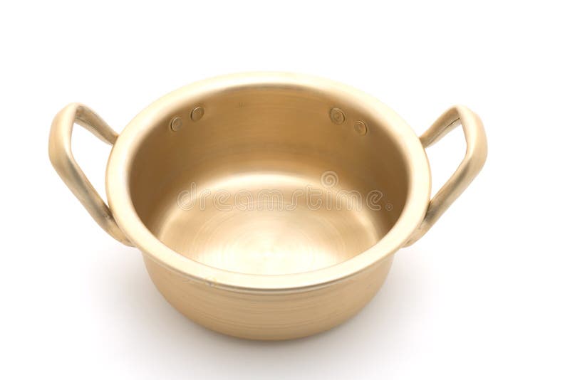 Empty Golden Pot in Korean Style Stock Photo - Image of shots ...