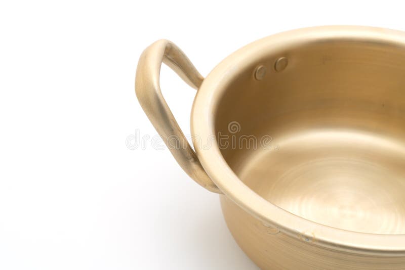 Empty Golden Pot in Korean Style Stock Image - Image of empty, gold ...
