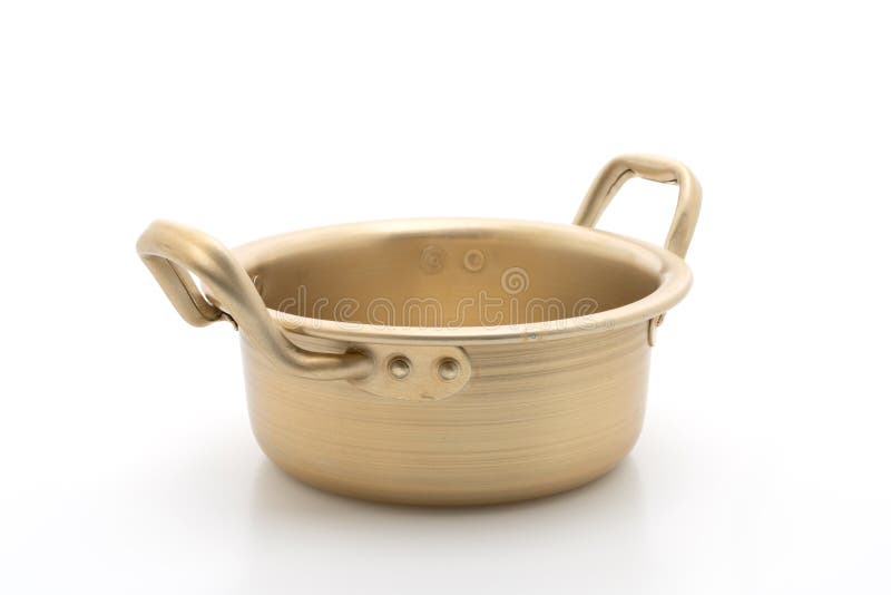 Empty Golden Pot in Korean Style Stock Image - Image of background ...
