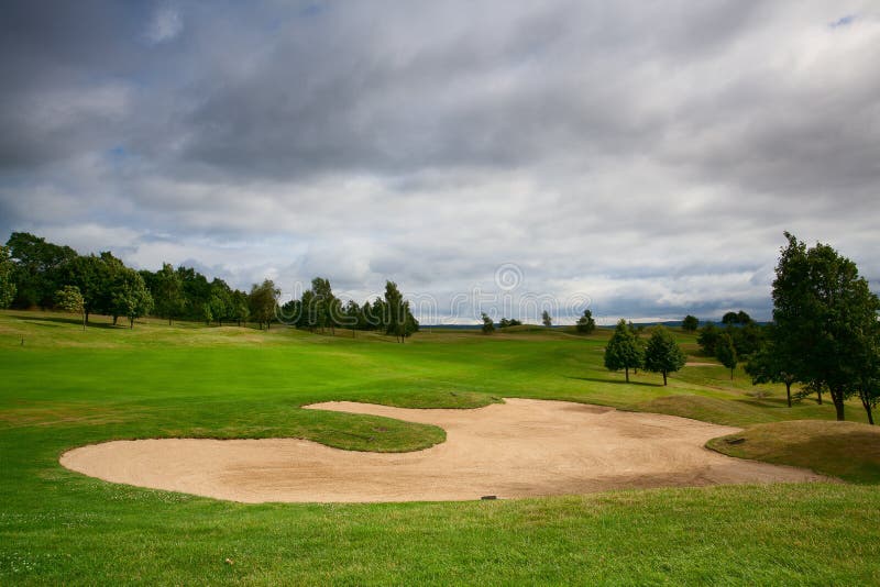 Empty Golf Course after Rain Stock Photo - Image of putt, golf: 43828294