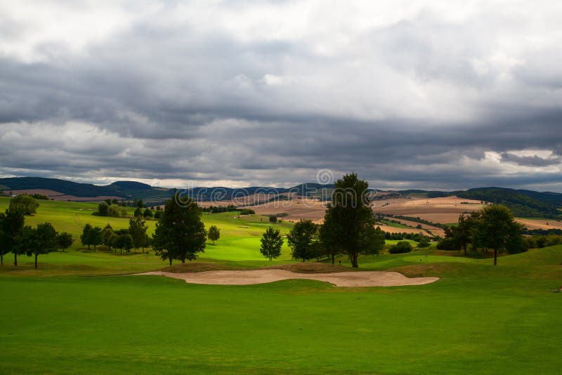 Empty Golf Course after Rain Stock Photo - Image of putt, game: 43828344