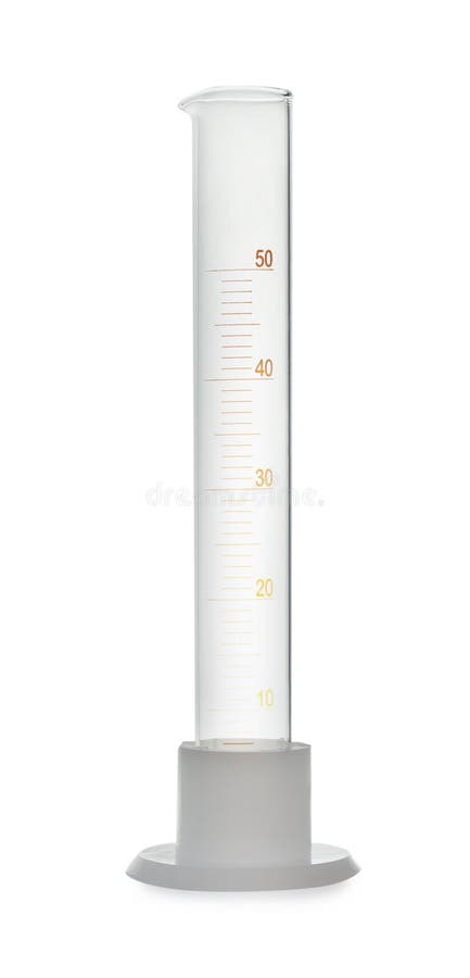 Empty Graduated Cylinder Isolated. Laboratory Glassware Stock Image ...