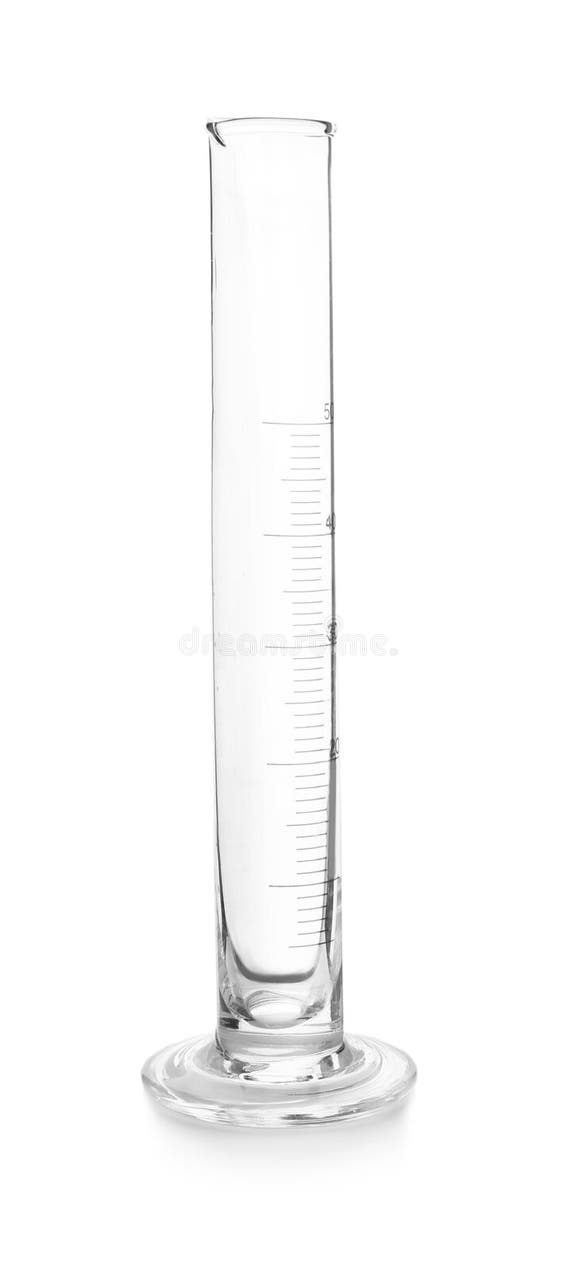 Empty Graduated Cylinder on White Background Stock Image - Image of ...