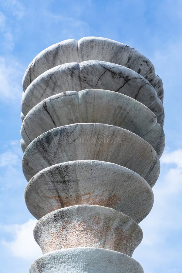 Empty Granite Water Fountain Stock Photo - Image of downtown ...