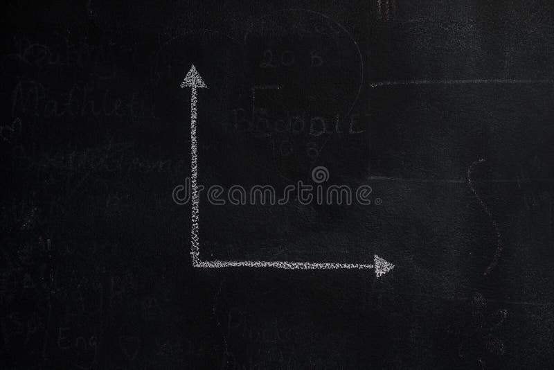 Empty Graph on Black Chalkboard Stock Image - Image of blackboard ...