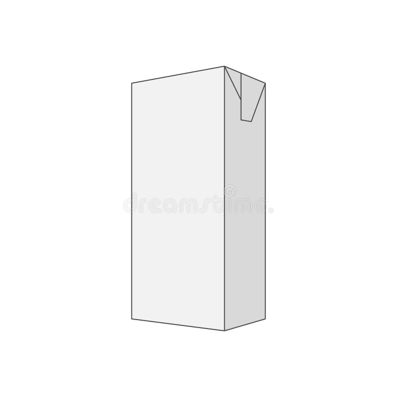Empty Gray Box Vector Template Stock Vector - Illustration of pack ...