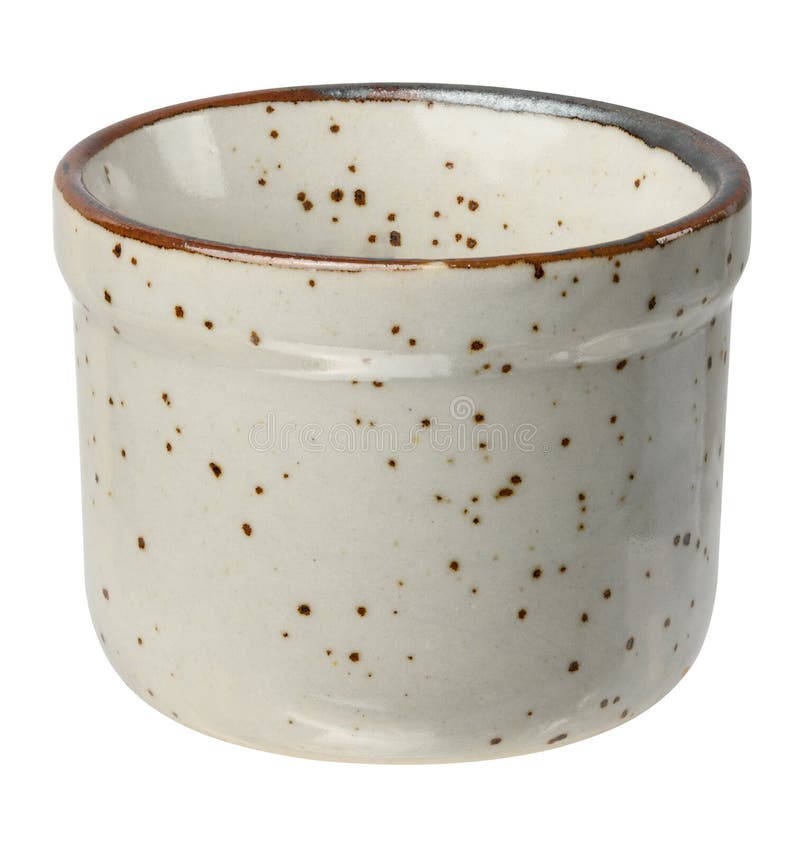 Empty Gray Ceramic Pot on Isolated Background Stock Photo - Image of ...