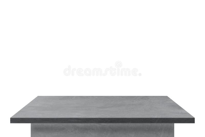 Empty Gray Concrete Table Top on Square Shape Furniture Stock Photo ...