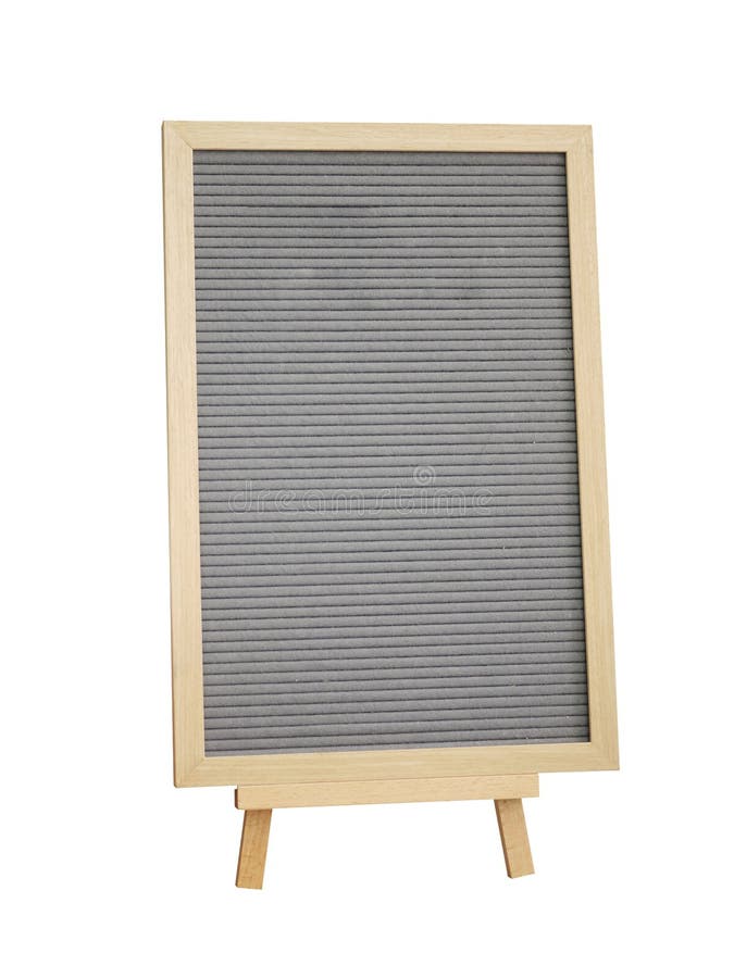 Empty Gray Felt Board in a Wooden Frame. SPACE for TEXT Stock Image ...