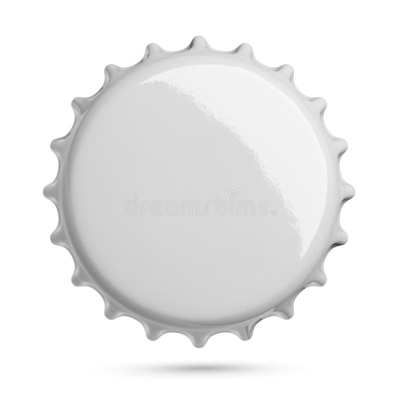 Empty Gray Metal Soda or Beer Cap Isolated on White Stock Illustration ...