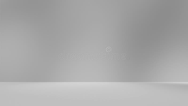 Empty Gray Room Studio with Shadow of Tree Leaves on the Wall and Floor ...