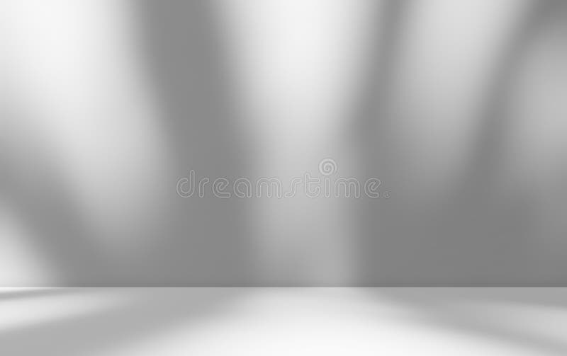 Empty Gray Room Studio with Shadow on Wall and Floor for Product ...