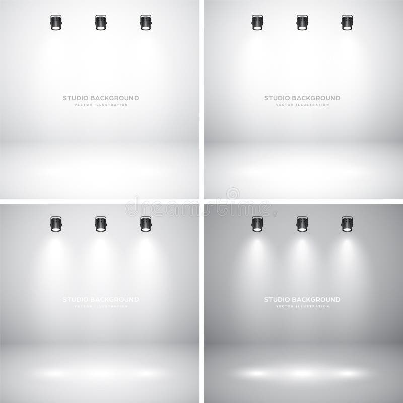 Empty Gray Studio Abstract Backgrounds with Spotlight Effect. Product ...