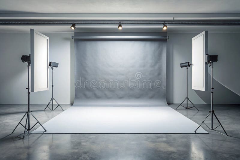 Empty Gray Studio Room Background for Product Photography Stock ...